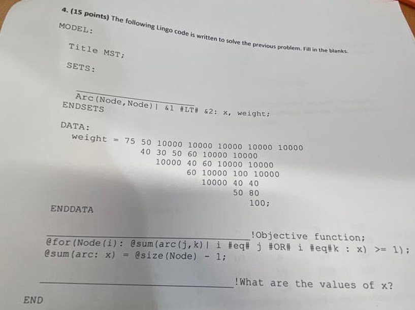 Solved (15 ﻿points) ﻿The following Lingo code is written to | Chegg.com