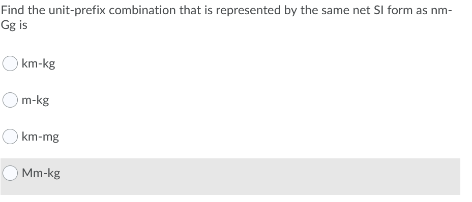 Solved Find the unit-prefix combination that is represented | Chegg.com