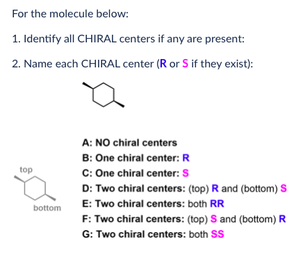 Solved 1. Identify all CHIRAL centers if any are present: 2. | Chegg.com