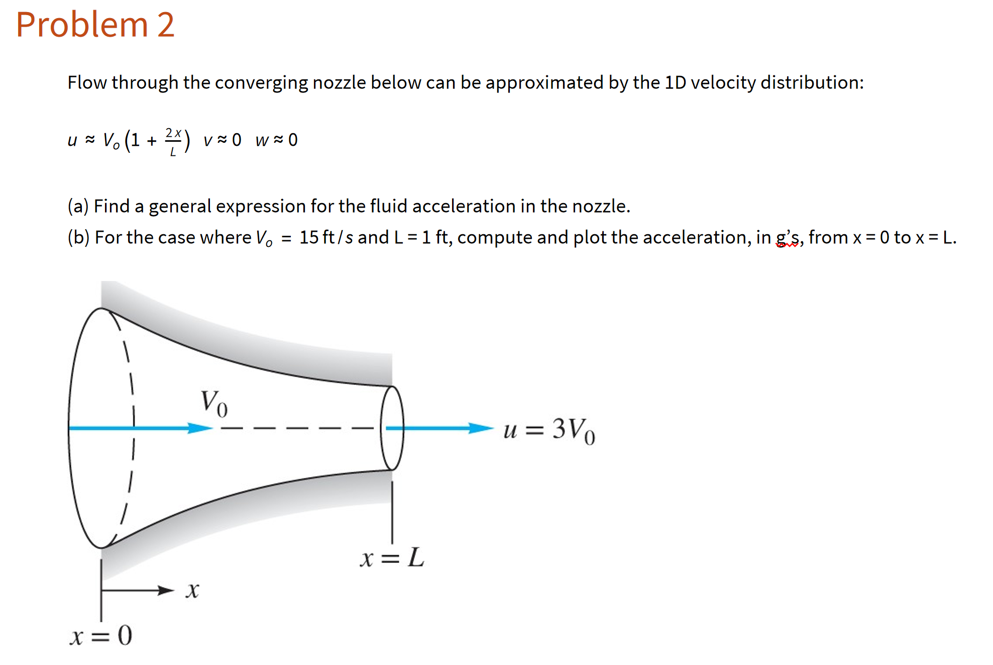 Solved Problem 2Flow through the converging nozzle below can | Chegg.com