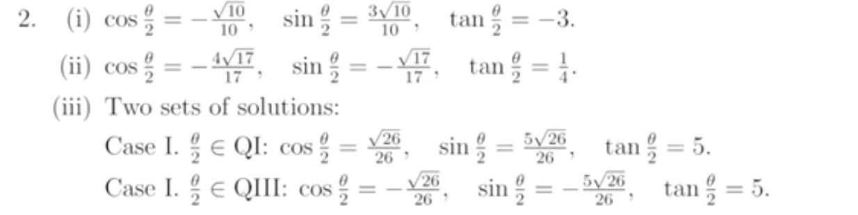 Solved 2. Find the exact values of cos2θ,sin2θ, and tan2θ in | Chegg.com
