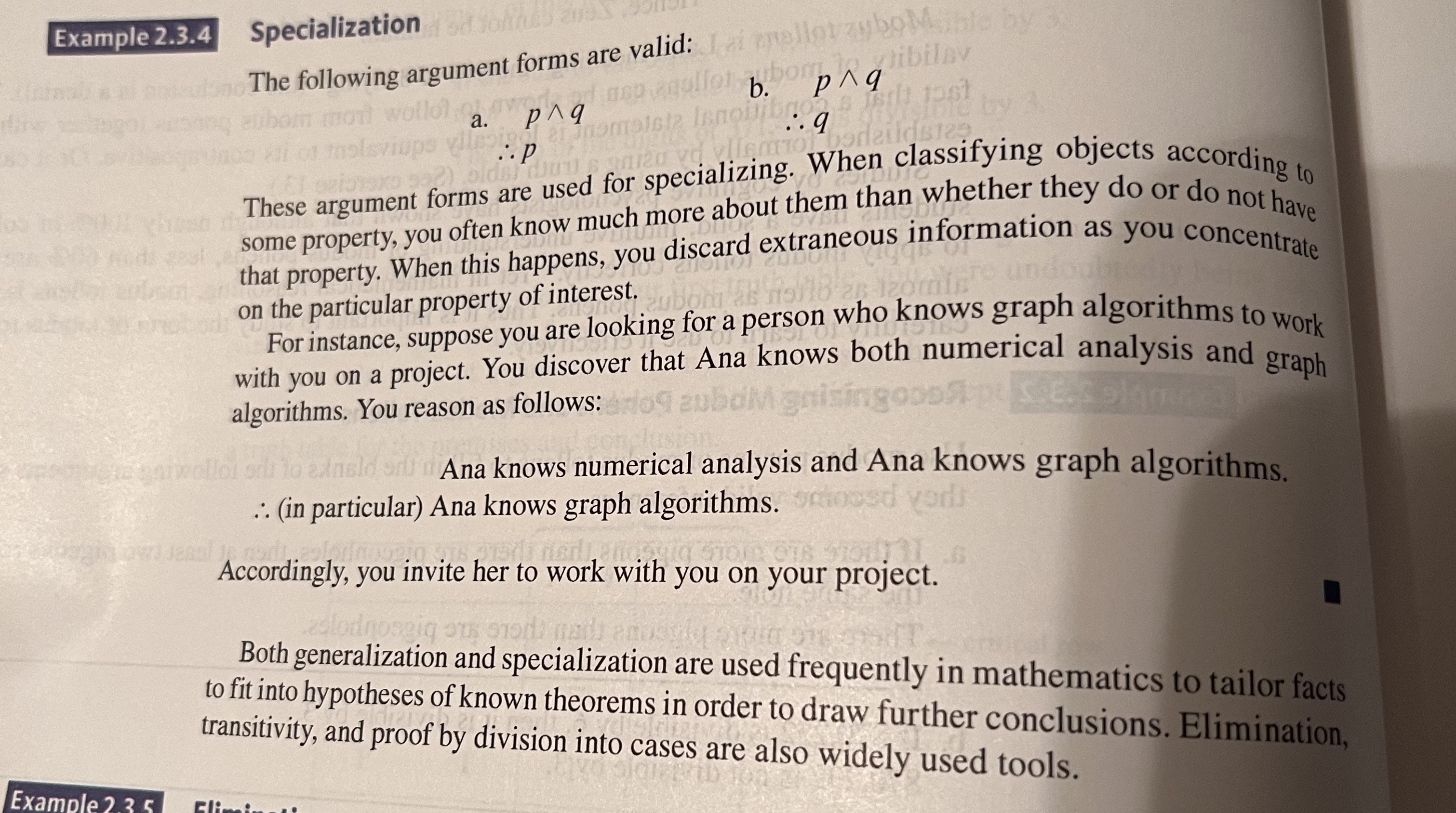 Solved The following argument forms are valid: a. p∧q ∴p b. | Chegg.com