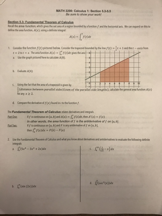 Solved MATH 2200: Calculus 1: Section 5.3-5.5 Be sure to | Chegg.com