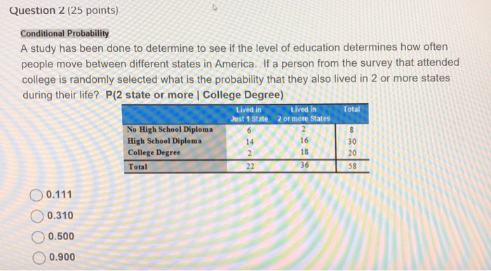 Solved Conditional Probability P(Even Number | Numbered | Chegg.com