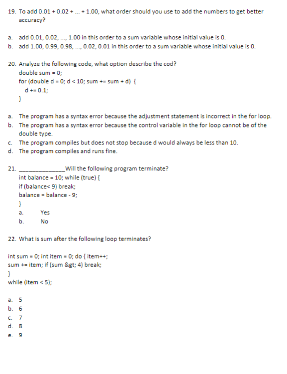 Solved Chapter 5 Loops 1. How many times will the following | Chegg.com