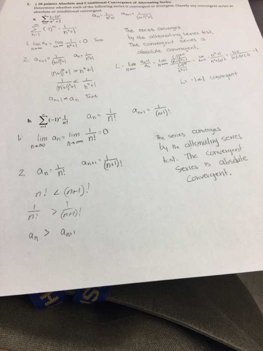 Solved Absolute and the Conditional Convergence of | Chegg.com