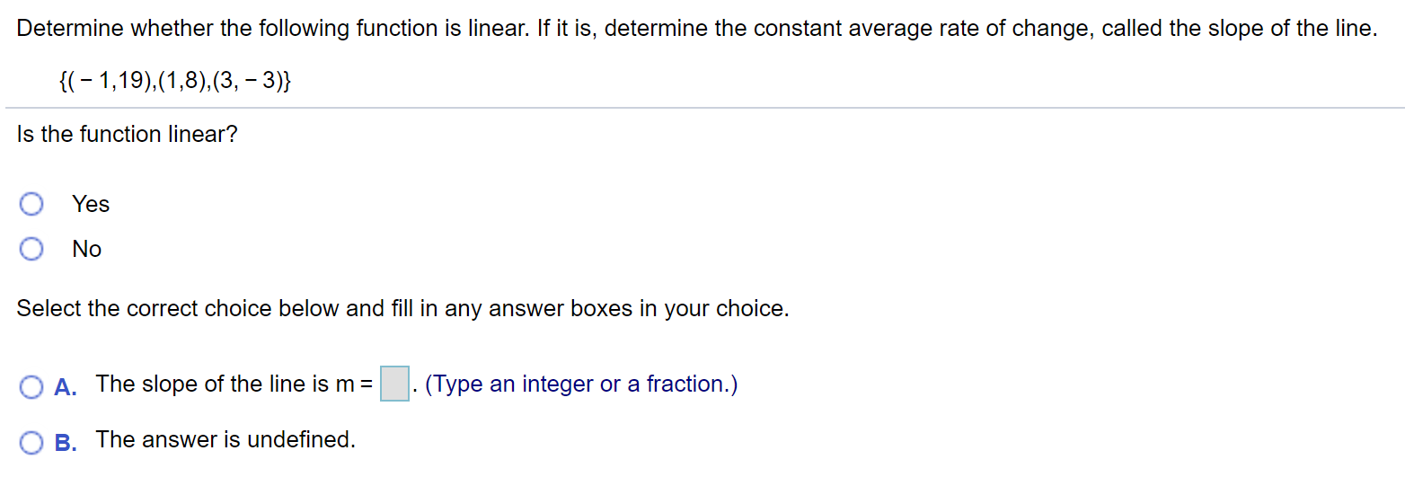 Solved Determine whether the following function is linear. | Chegg.com