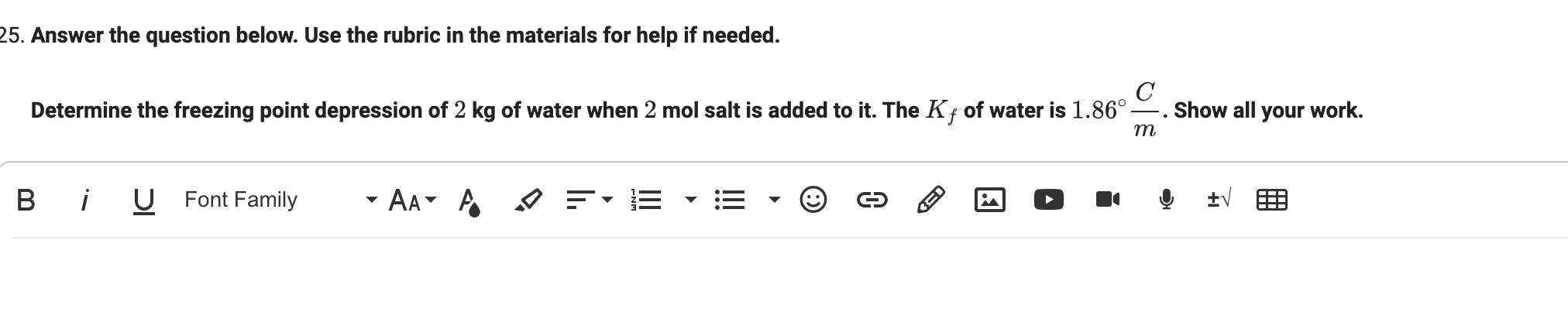 Solved 25. Answer the question below. Use the rubric in the | Chegg.com
