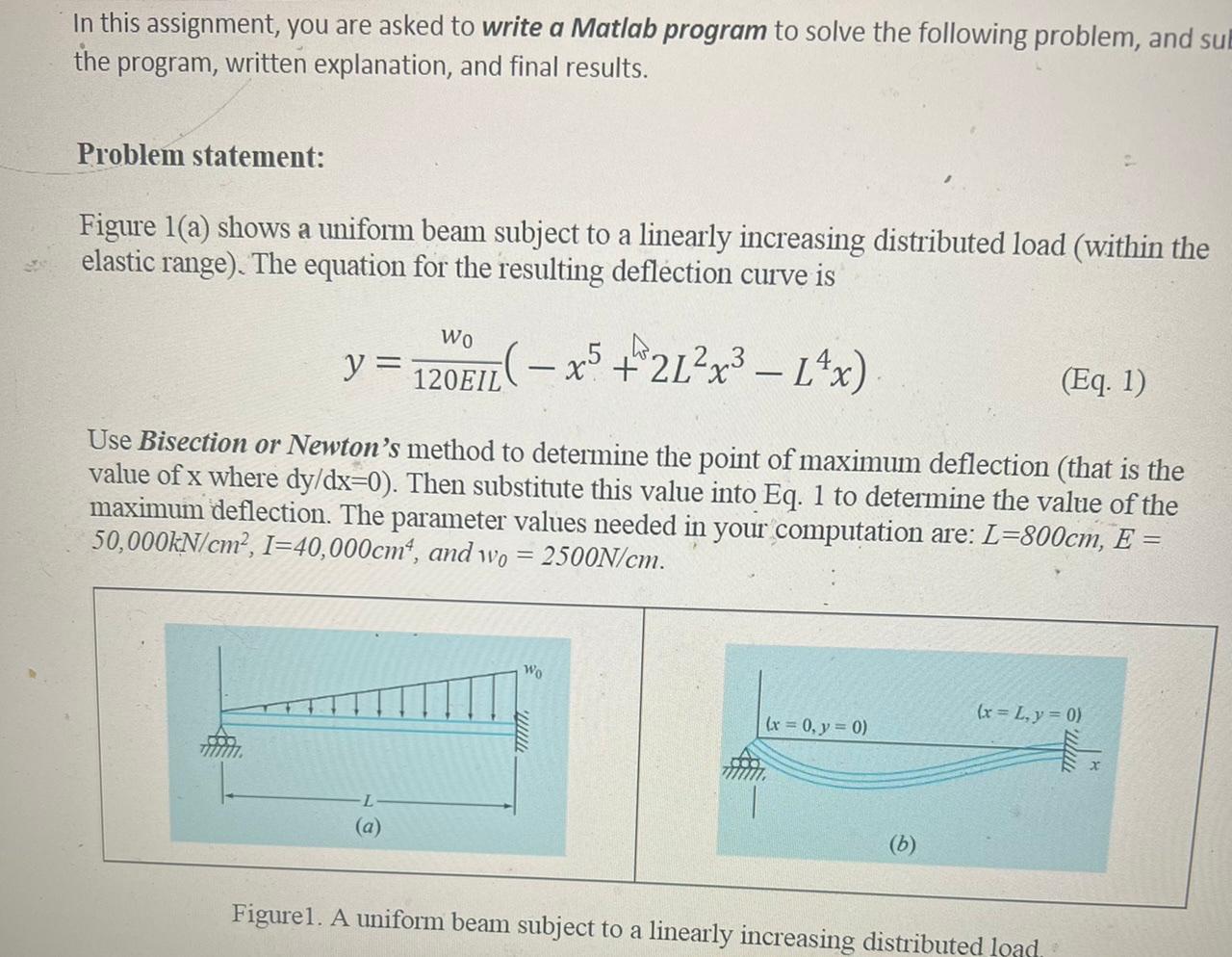 Solved In this assignment, you are asked to write a Matlab | Chegg.com