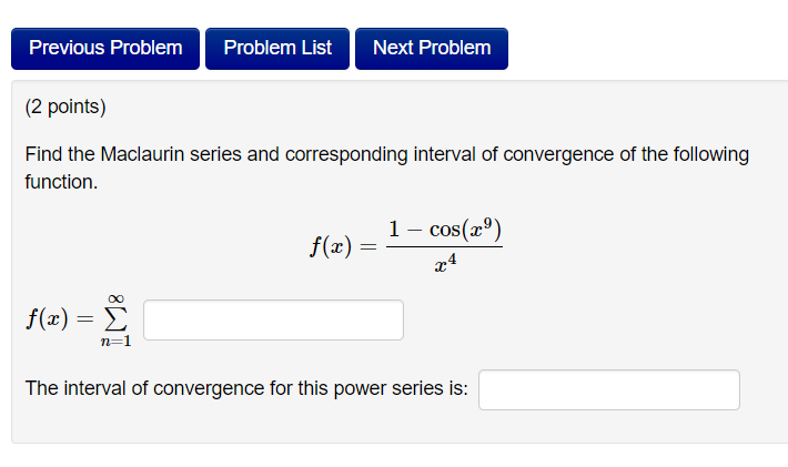 Solved Find the Maclaurin series and corresponding interval | Chegg.com