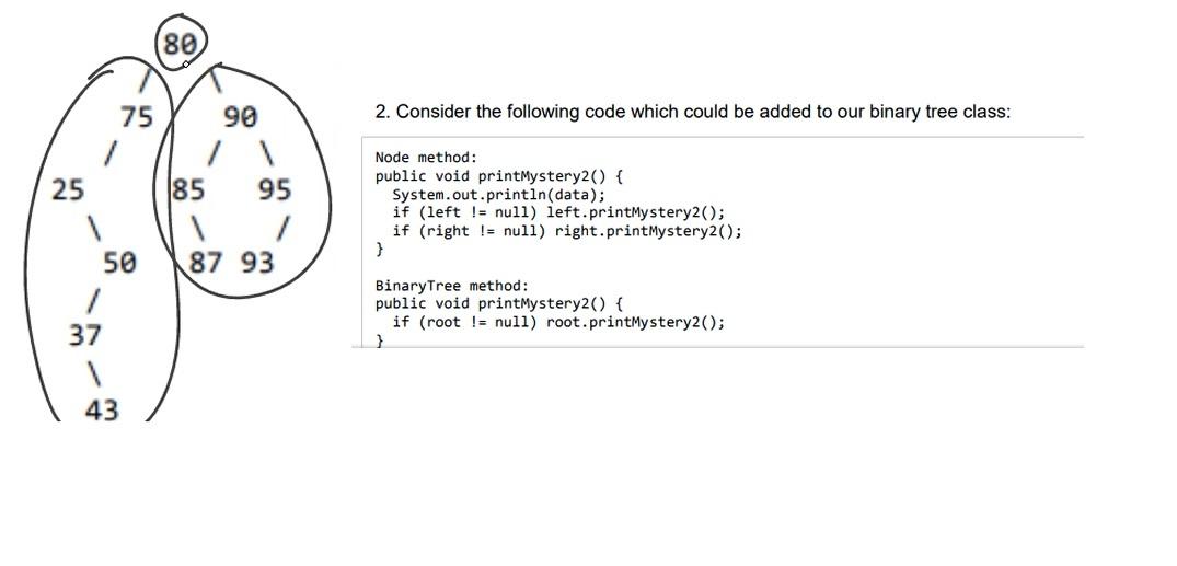 Solved 2. Consider the following code which could be added | Chegg.com