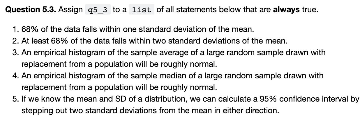 5. Key Concepts Question 5.1. How do we standardize a | Chegg.com