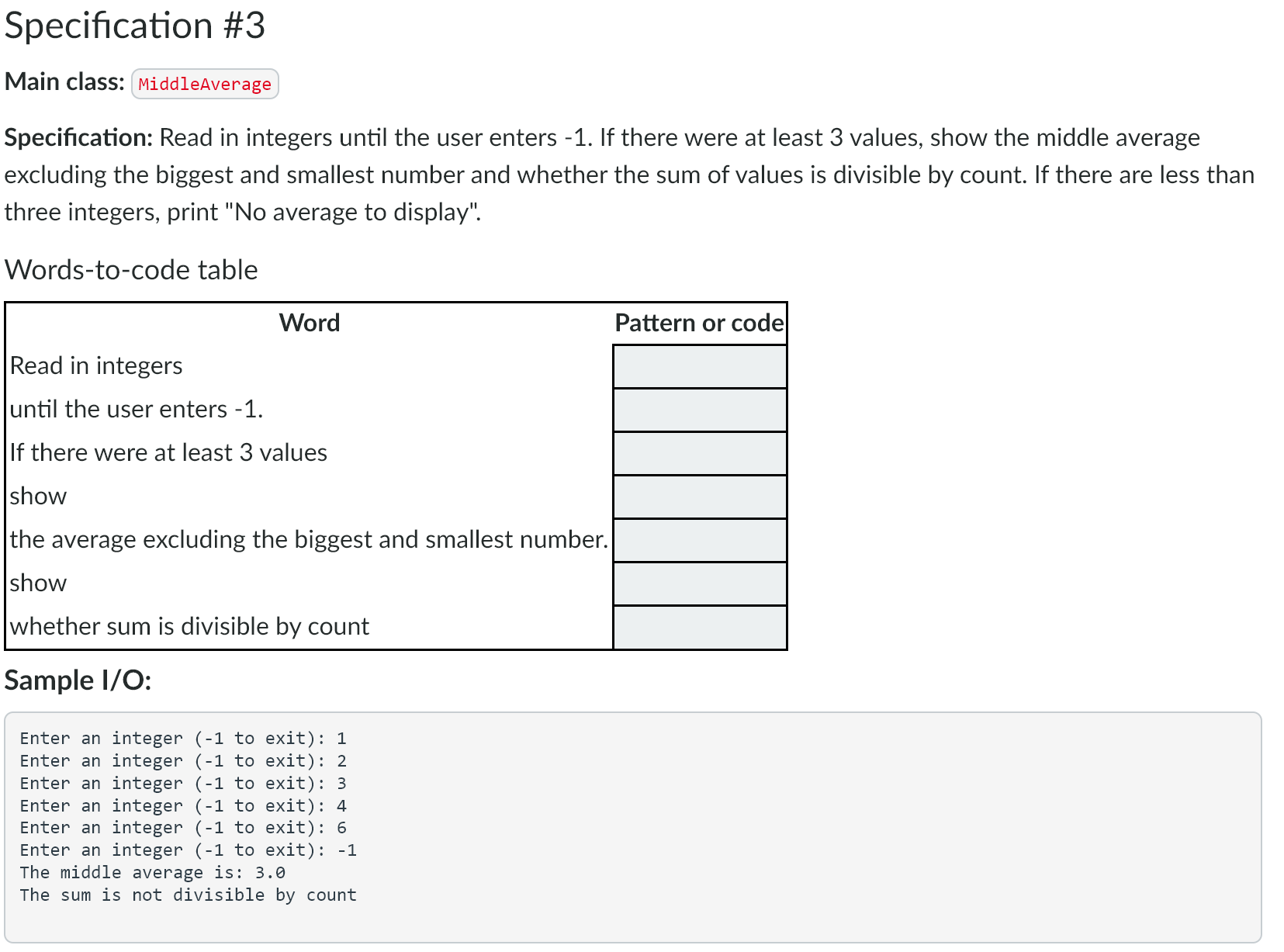 Solved Specification: Read in integers until the user enters | Chegg.com
