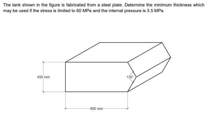Solved The tank shown in the figure is fabricated from a | Chegg.com