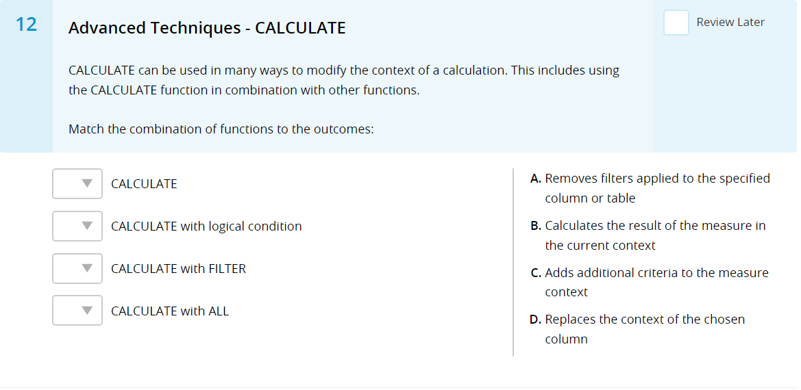 Solved 12 Advanced Techniques - CALCULATE Review Later | Chegg.com