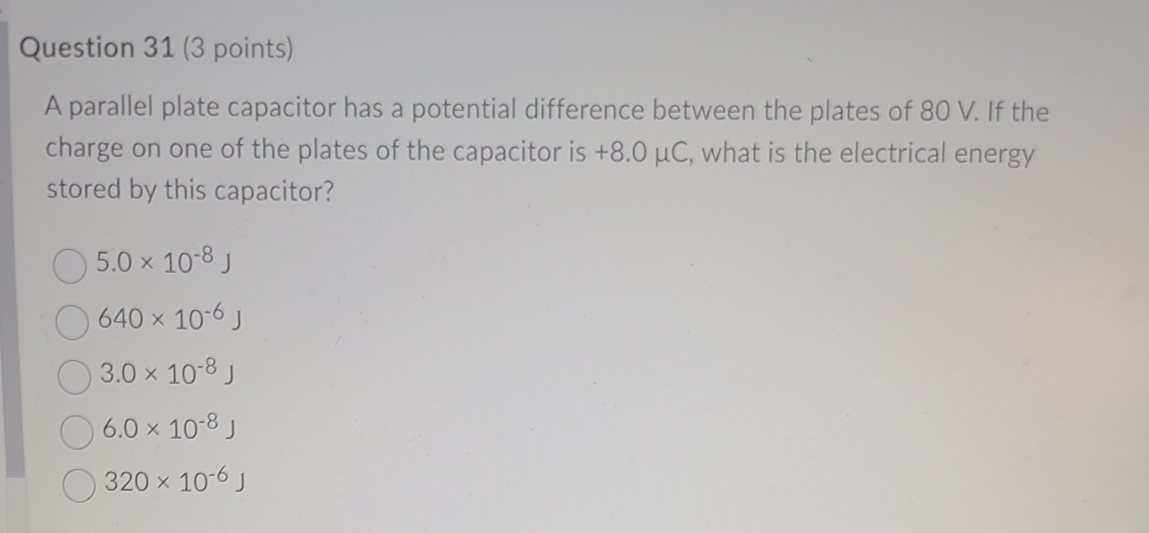 Solved A parallel plate capacitor has a potential difference | Chegg.com