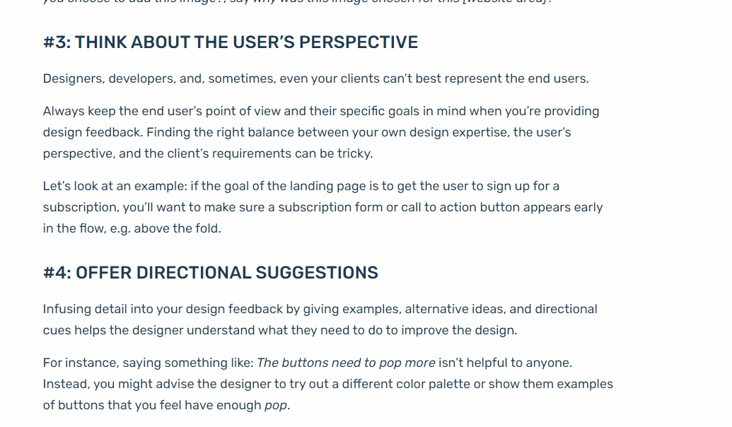 Solved #3: THINK ABOUT THE USER'S PERSPECTIVE Designers, | Chegg.com