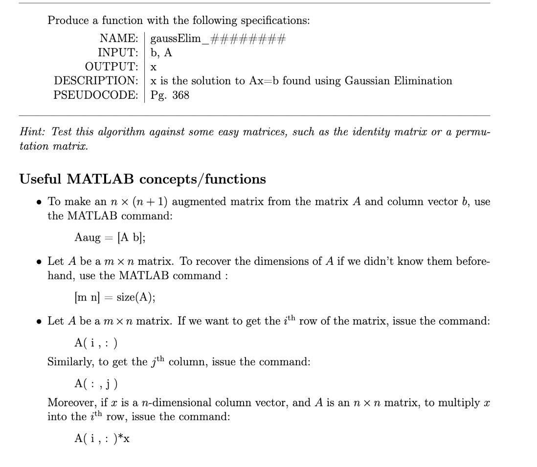 Solved Produce a function with the following specifications: | Chegg.com