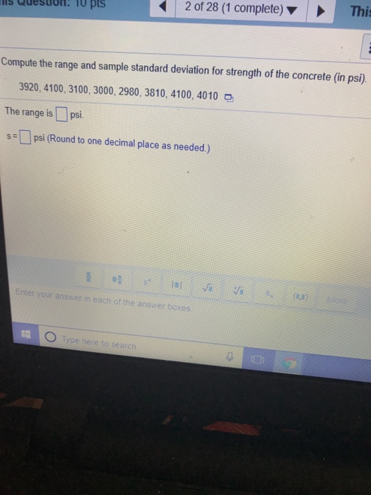 Solved 2 of 28 (1 complete) -This ils Question. To pts | Chegg.com