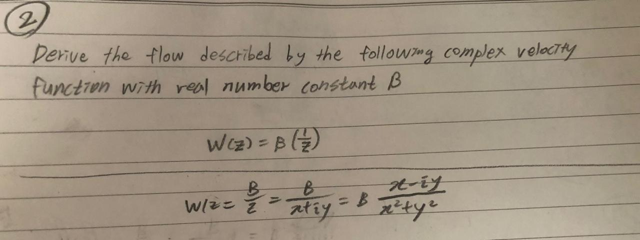 Solved Fluid dynamics question. Plot following complex | Chegg.com