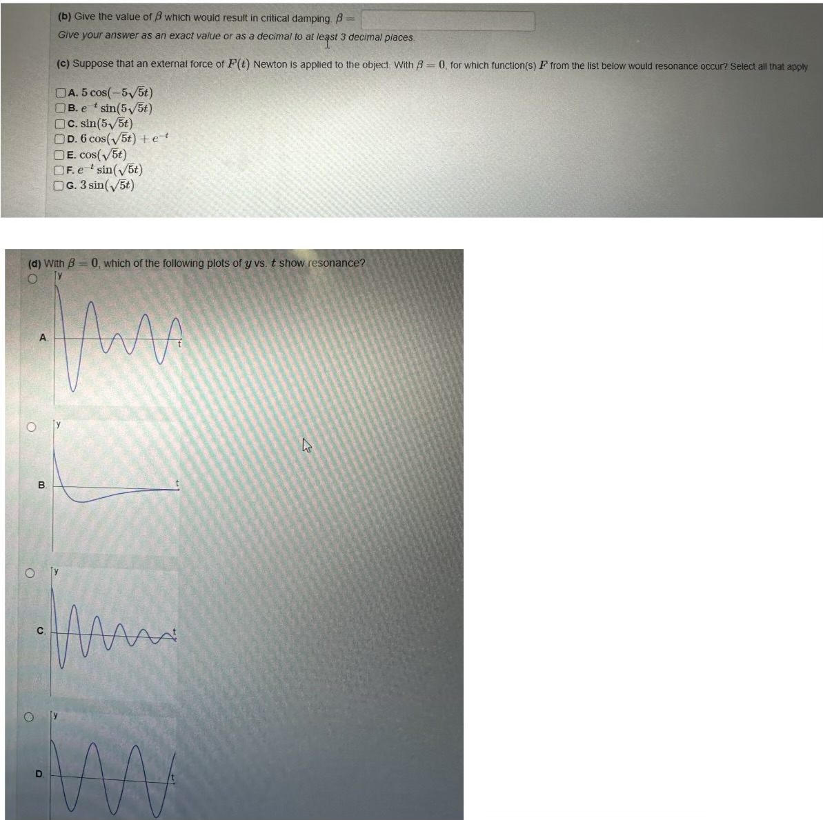 Solved A spring is suspended vertically from a fixed | Chegg.com