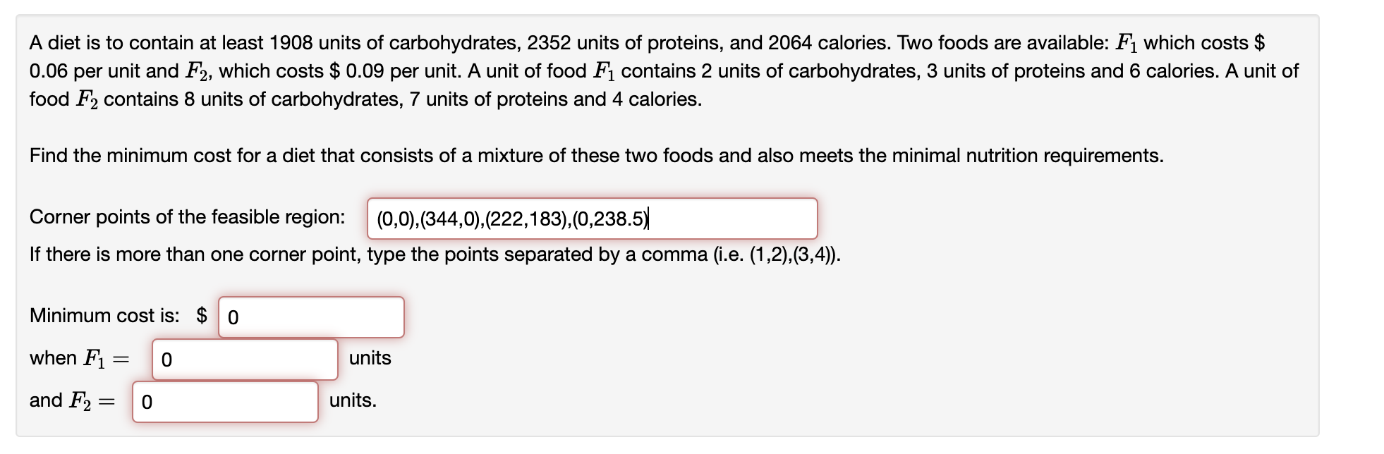 Solved A diet is to contain at least 1908 units of | Chegg.com