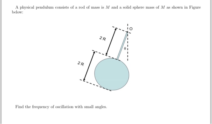 Solved A physical pendulum consists of a rod of mass is M | Chegg.com