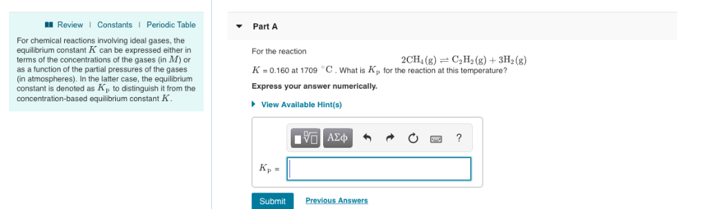 Solved Review 1 Constants Periodic Table Part A For chemical | Chegg.com