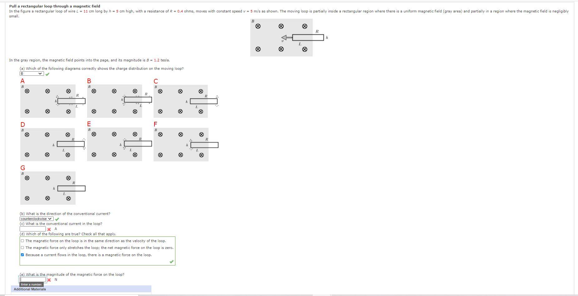 Solved Pull a rectangular loop through a magnetic field In | Chegg.com