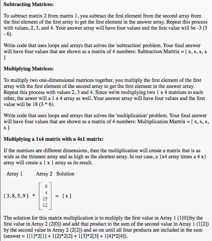 Solved х OL EF Matrix Math is Fun! AG+BH In this lab, you're | Chegg.com