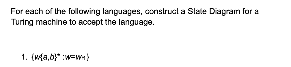 Solved For each of the following languages, construct a | Chegg.com