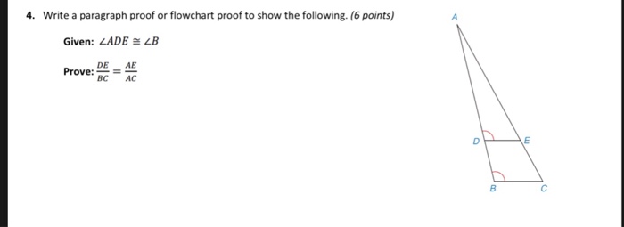 Solved 4. Write a paragraph proof or flowchart proof to show | Chegg.com