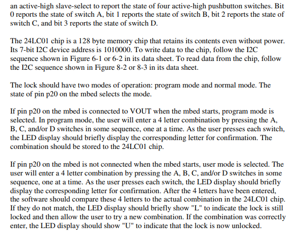 Assignment #5-Digital combination lock In this | Chegg.com