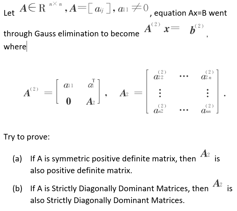 Let A∈Rn×n,A=[aij],a11 =0, equation Ax=B went through | Chegg.com