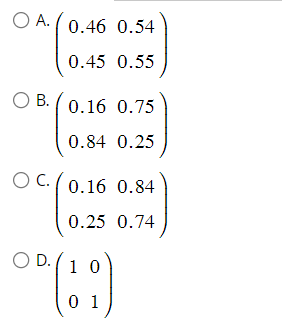Solved A Markov chain has the transition probability matrix | Chegg.com