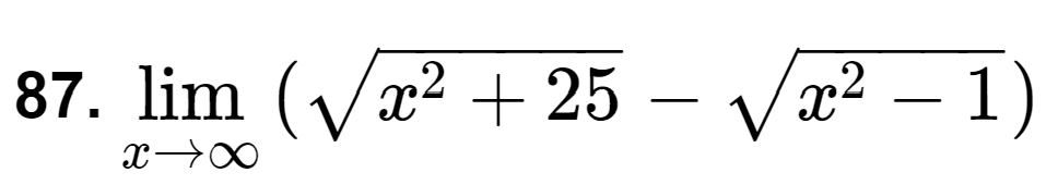 Solved Find the limits in Exercises 86–92. (Hint: Try | Chegg.com