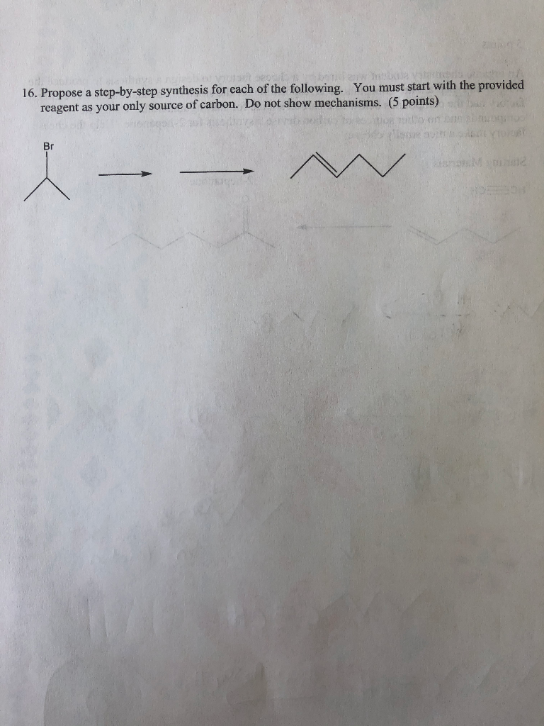 Solved 16. Propose a step-by-step synthesis for each of the | Chegg.com