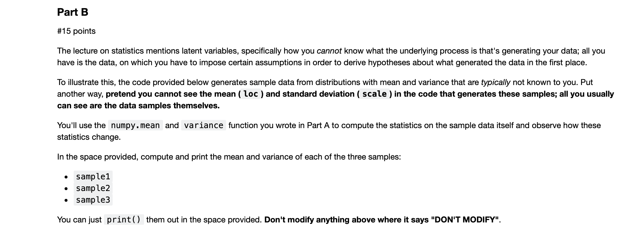 #15 points The lecture on statistics mentions latent | Chegg.com