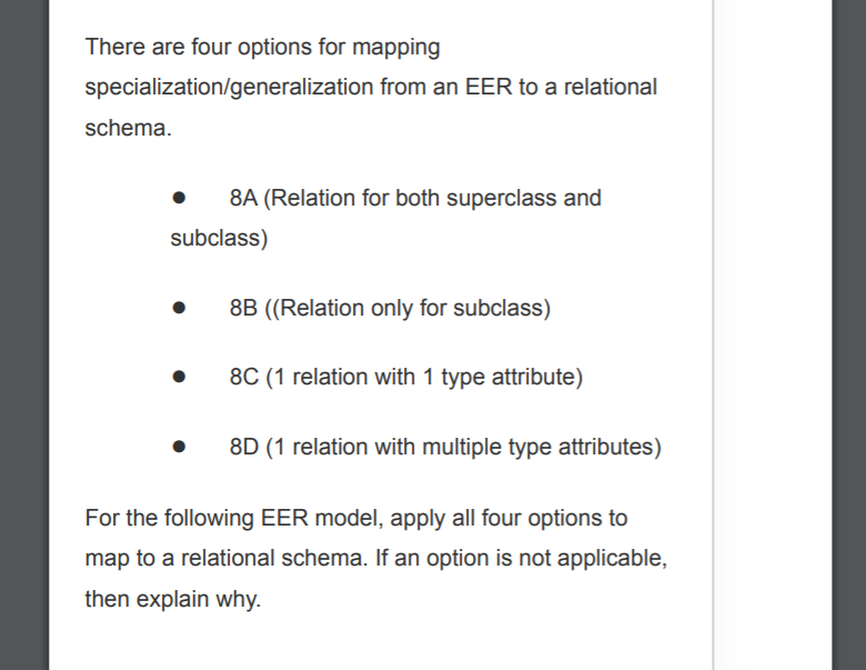 Solved There are four options for mapping | Chegg.com