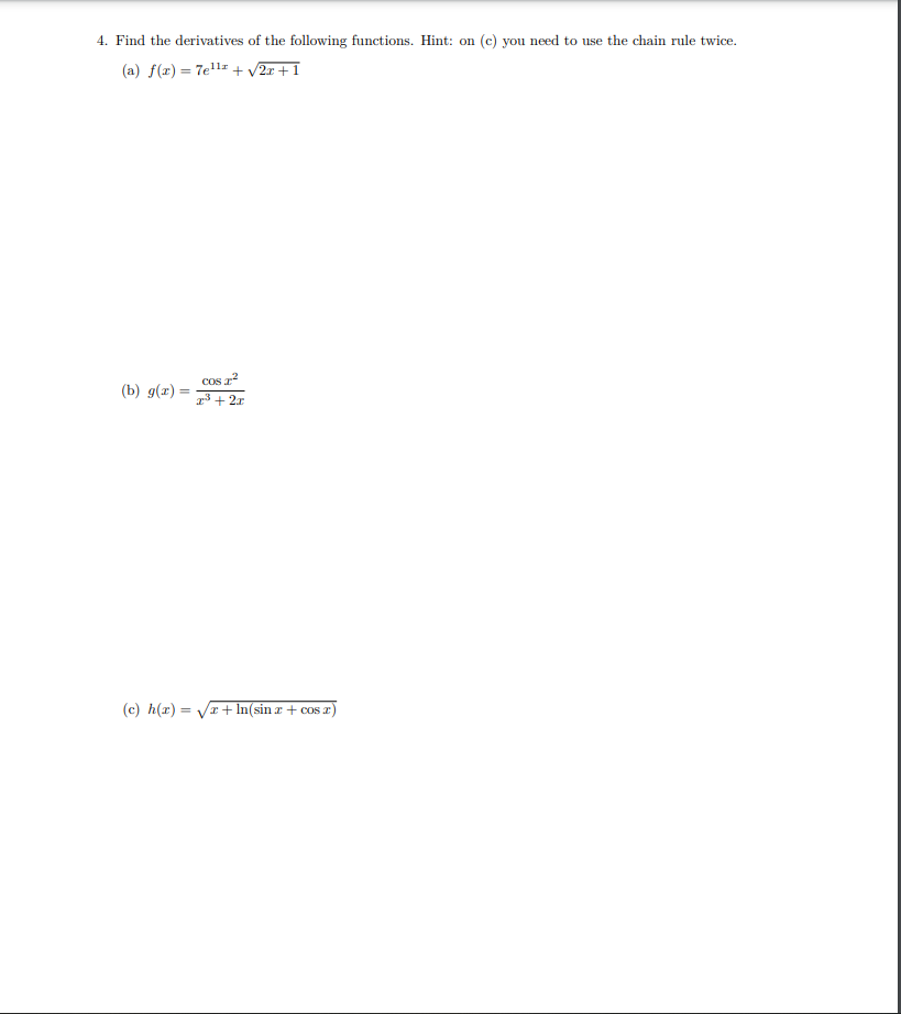 Solved 1. Let g(x) = 24 – 722 – 5. Find both the tangent and | Chegg.com