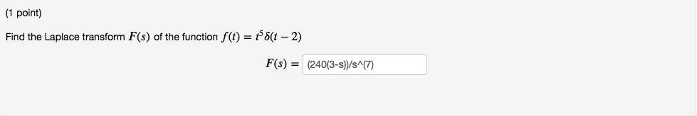 Solved Find the Laplace transform F(s) of the function | Chegg.com