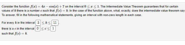 Solved Consider the function f(x)=4x−cos(x)+7 on the | Chegg.com