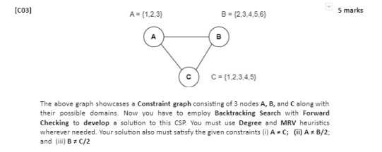 Solved The above graph showcases a Constraint graph | Chegg.com