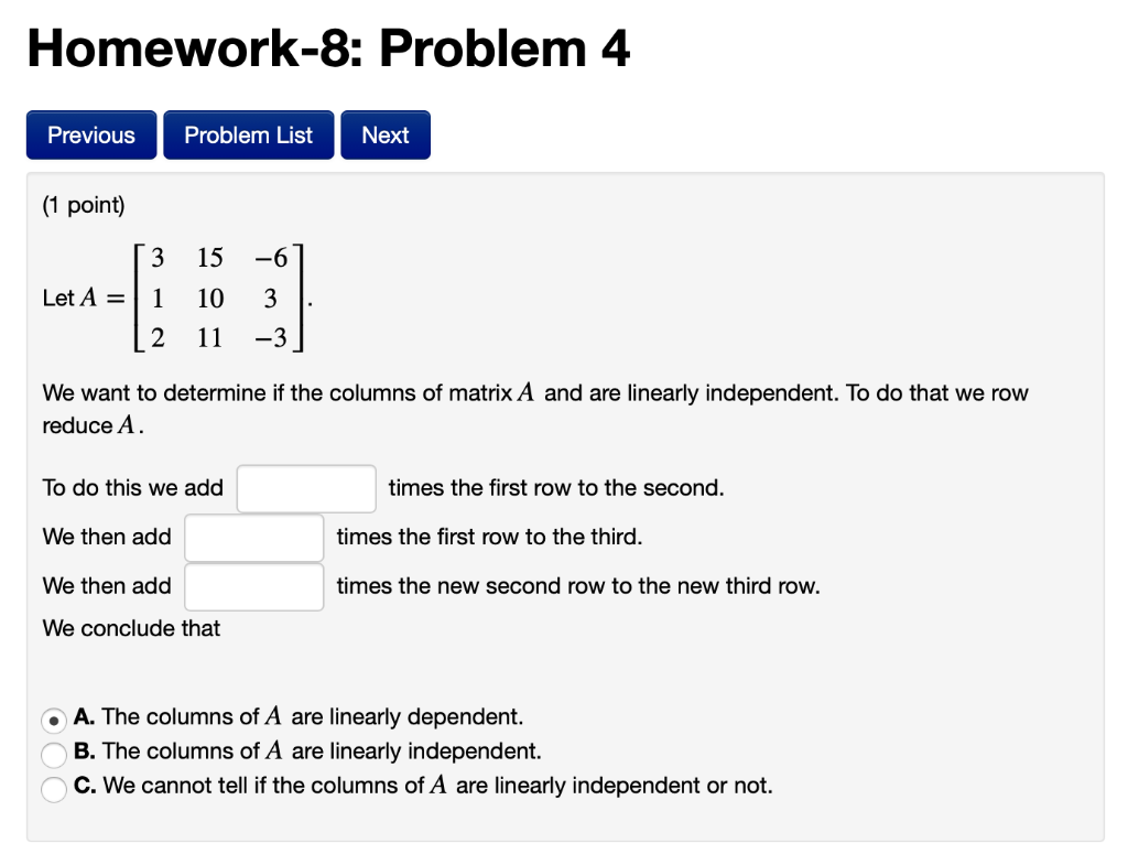 Solved Homework-8: Problem 4 Previous Problem List Next (1 | Chegg.com
