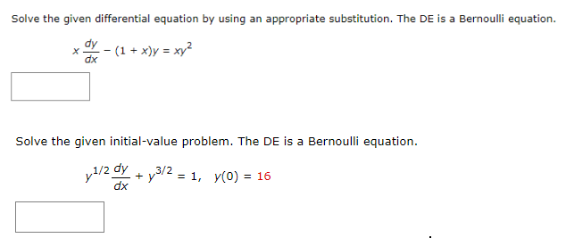 Solved Solve the given differential equation by using an | Chegg.com