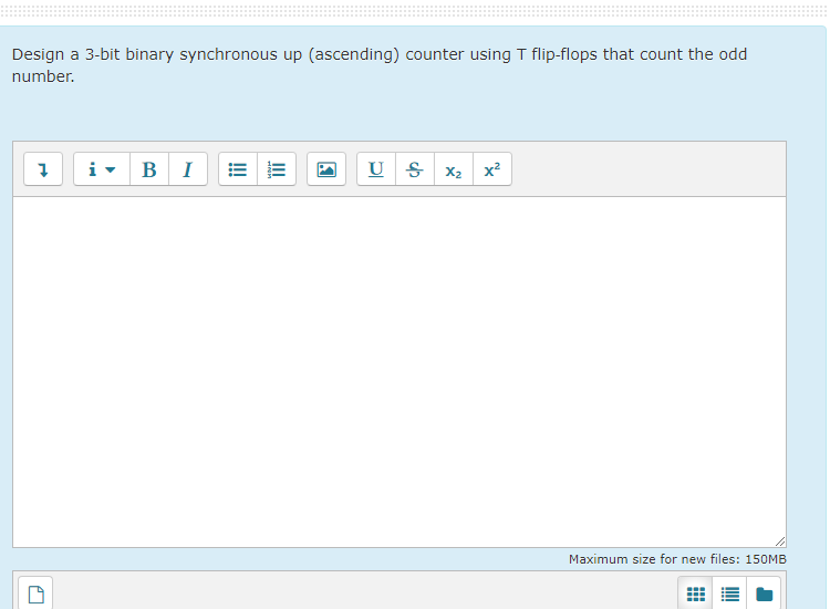 Solved Design a 3-bit binary synchronous up (ascending) | Chegg.com