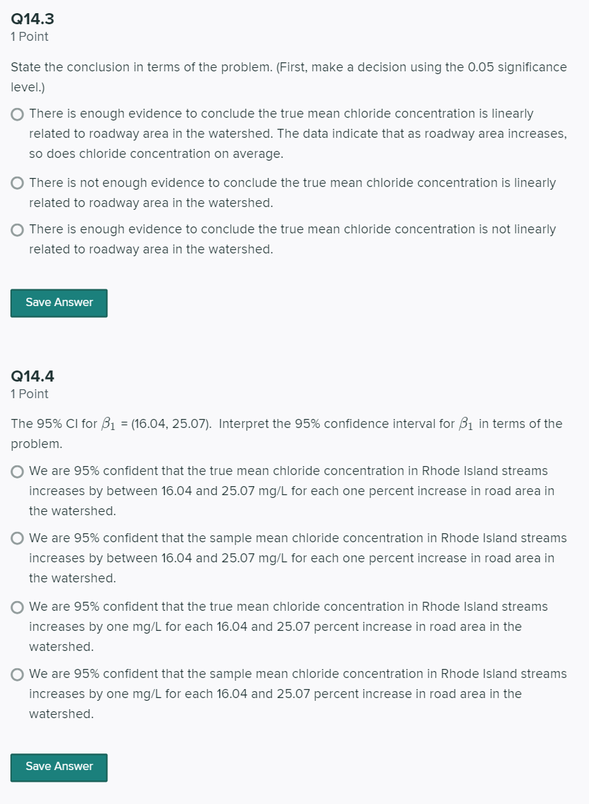Solved Q14 Multiple Choice 4 Points Data was analyzed on the | Chegg.com