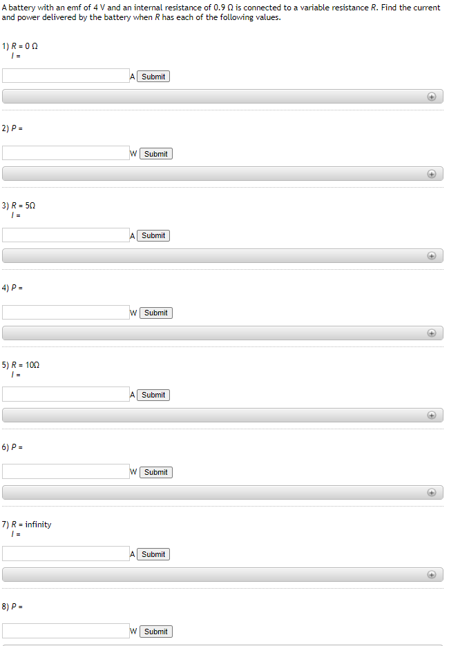 Solved A battery with an emf of 4 V and an internal | Chegg.com