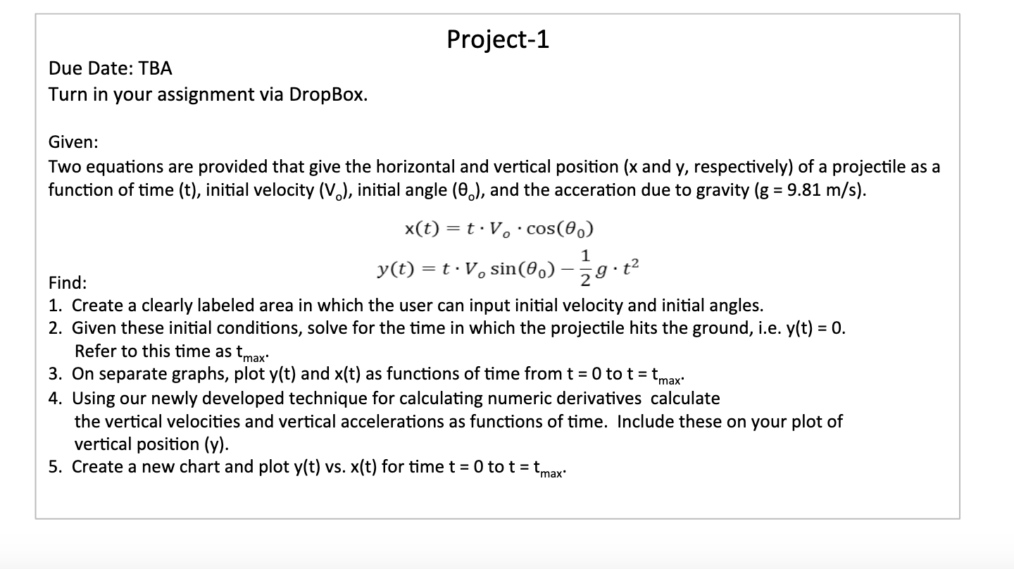 Turn in your assignment via DropBox. Given: Two | Chegg.com