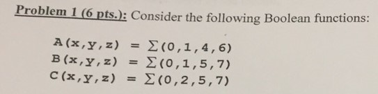 Solved 1. Implement the functions with a ROM. Show the ROM | Chegg.com